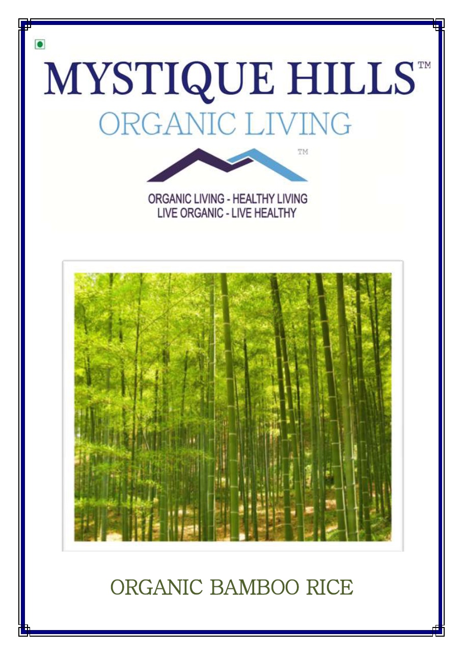 Organic Bamboo Rice 1 Kg – MYSTIQUE